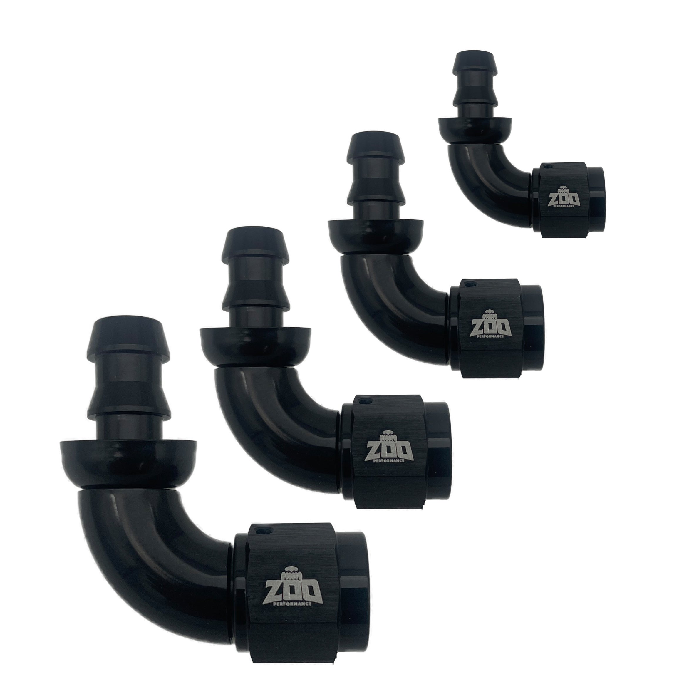 400 SERIES AN6 90 DEG PUSH LOCK FITTING | True Blue Performance